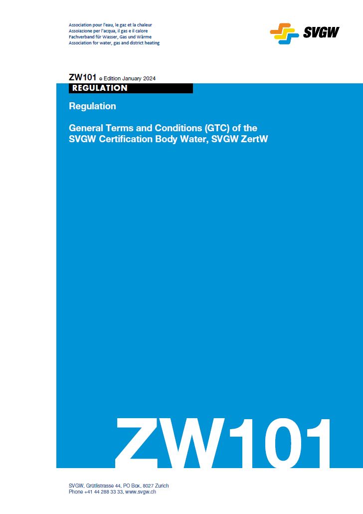 ZW101 e - Regulation; General Terms and Conditions (GTC) of the SVGW ...